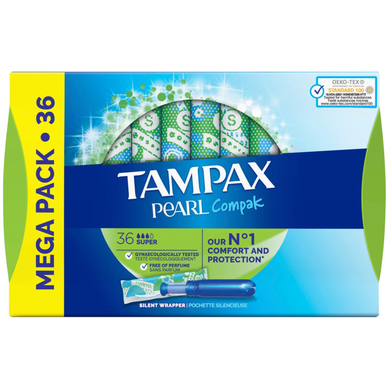 Tampax Pearl Compak 36pk - Super | Tampons - B&M