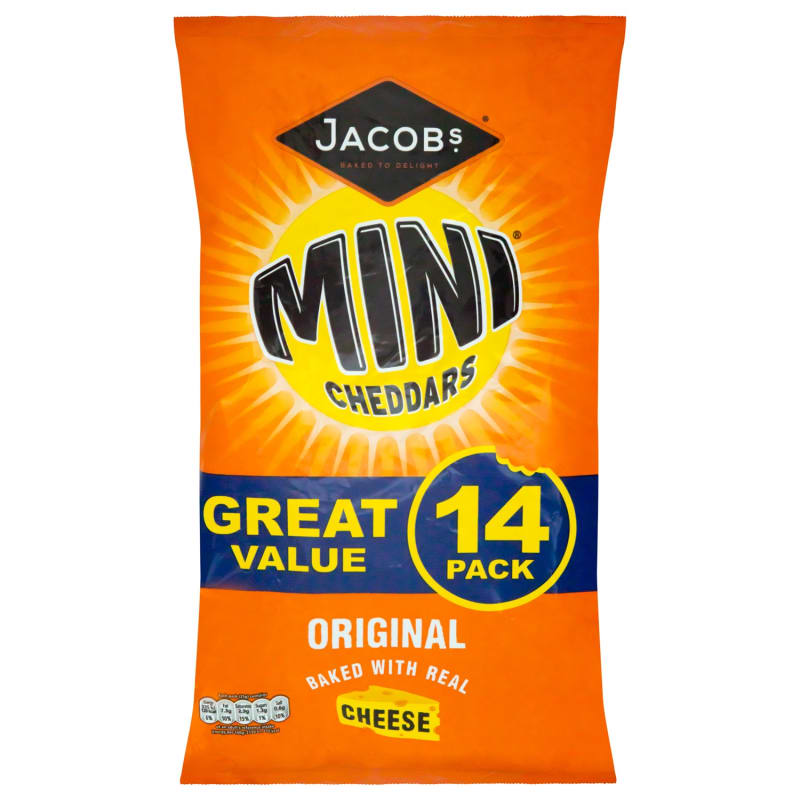 Jacobs Mini Cheddars Original 14pk | Crackers - B&M