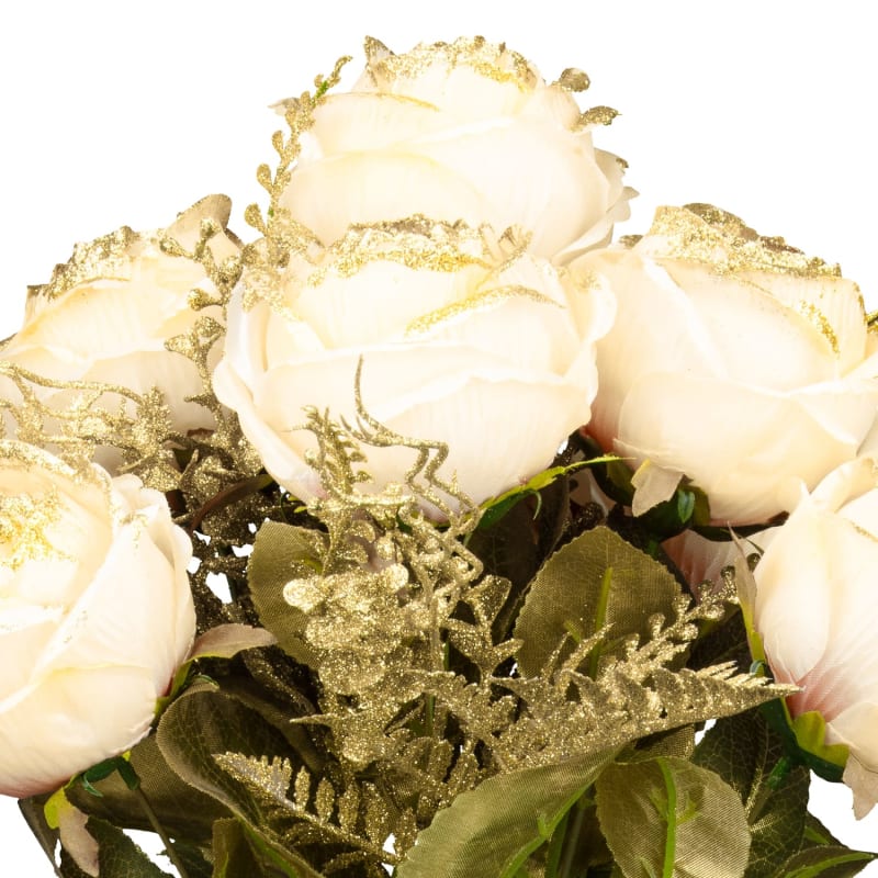 Artificial Flower Bouquet - Cream | Artificial Plants - B&M