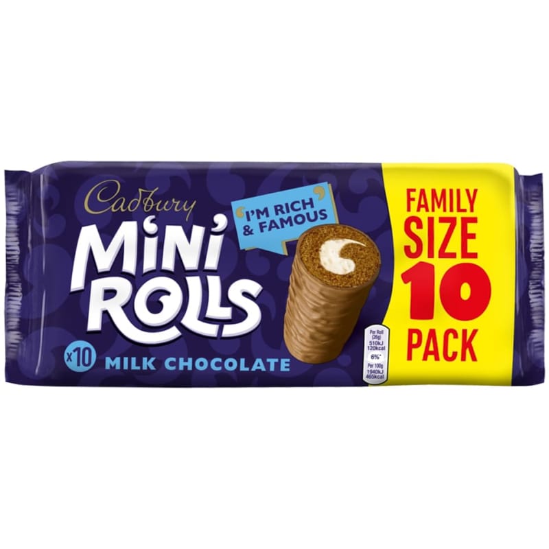 Cadbury Mini Rolls 10pk | Chocolate Multipacks | B&M