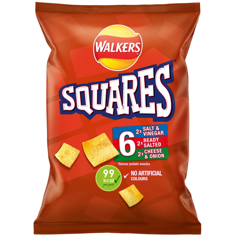 Walkers Squares Variety Pack 6pk | Crisps | B&M