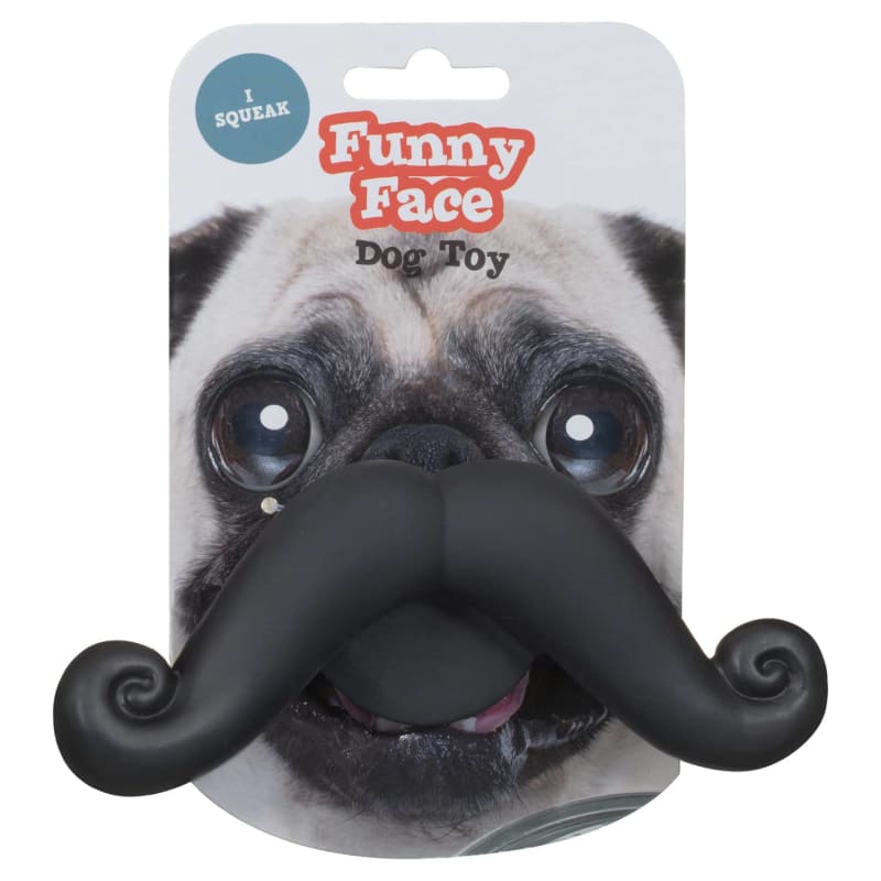Funny Face Dog Toy - Moustache | Pets | Dog Toys - B&M