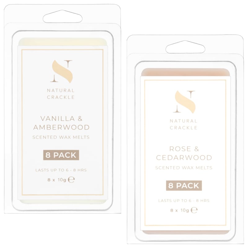 Scented Wax Melts 8pk - Vanilla & Amberwood | Wax Melts - B&M Stores