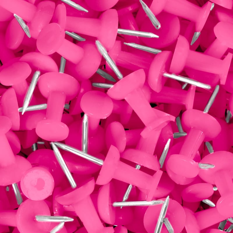 Mini Tub Clips & Pins - Pink | Stationery - B&M Stores