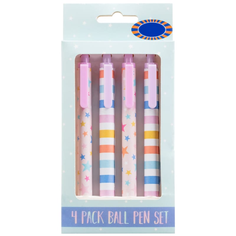 Fashion Ball Pens 4pk | Stationery | Pens - B&M