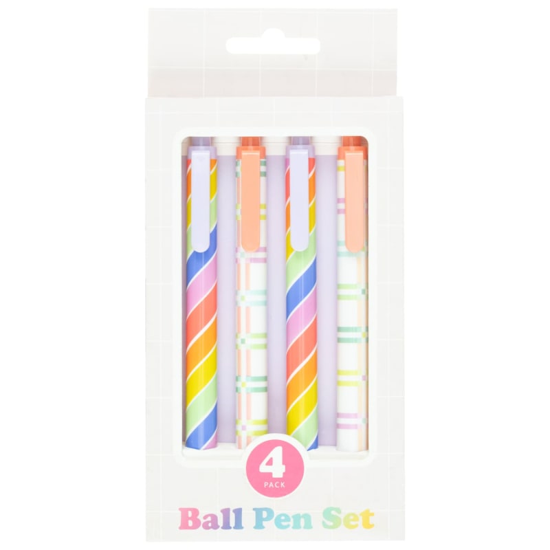 Fashion Ball Pens 4pk | Stationery | Pens - B&M
