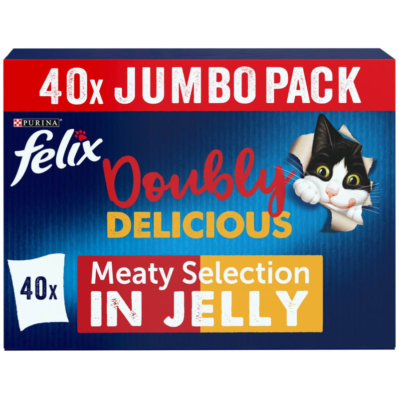 Felix Doubly Delicious Meaty Cat Food 40 x 85g | Cheap Cat Food