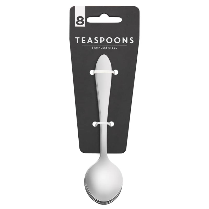 Stainless Steel Teaspoons 8pk | Tableware | Cutlery - B&M