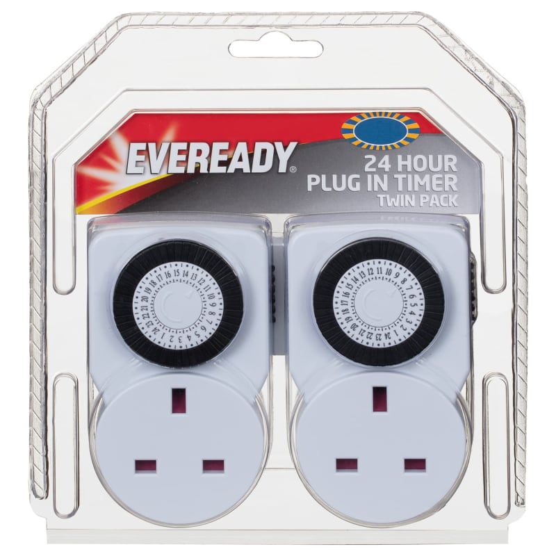 Eveready 24hr Plug In Timer Sockets 2pk Electrical B M
