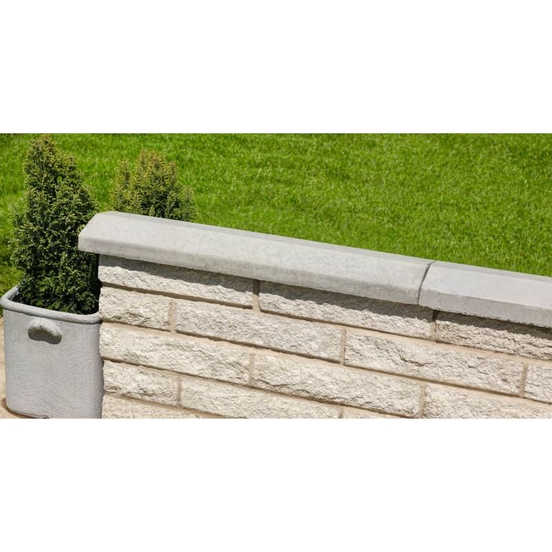 Saddle Back Coping 610 x 140cm - Off White | Garden Centre - B&M