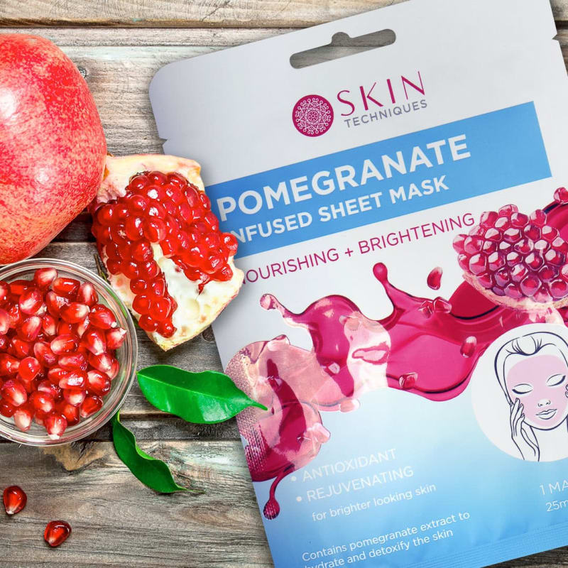 Skin Techniques Pomegranate Infused Sheet Mask | Skincare - B&M