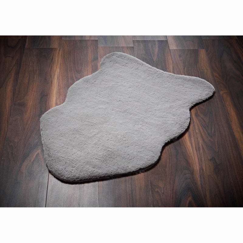 Faux Fur Sheep Skin Rug - Silver | Rugs | B&M