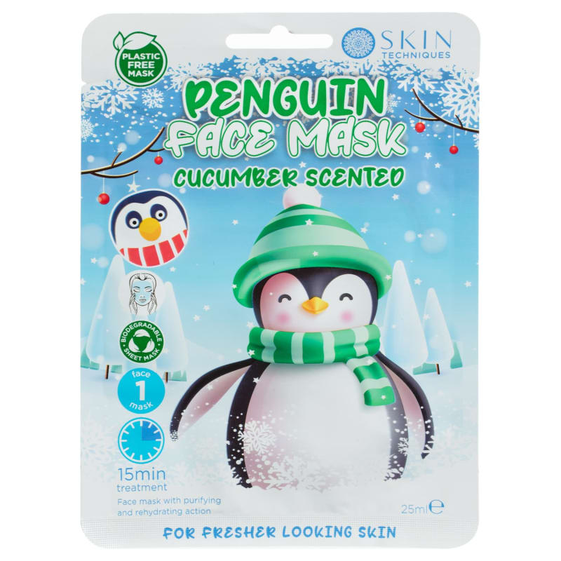 Skin Techniques Christmas Printed Sheet Mask - Cucumber | Skin Care | B&M
