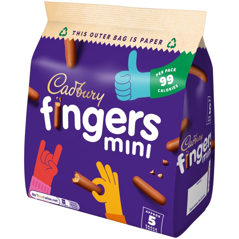 Cadbury Fingers Mini 5pk | Biscuits | B&M