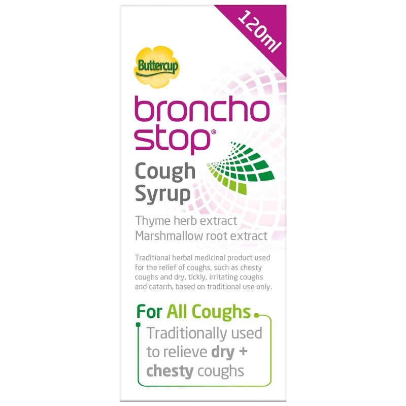 Bronchostop Cough Syrup 120ml | Cold & Flu Medicine - B&M