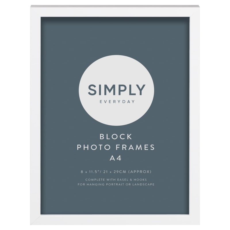 Simply Everyday A4 Block Frames 3pk - White | B&M Stores