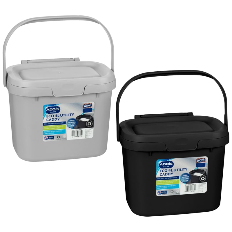 Addis Eco Utility Caddy 4L - Grey | Storage Trays & Tubs | B&M