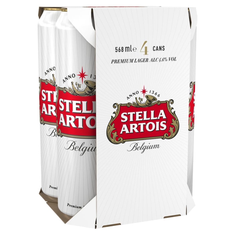 Stella Artois 4 x 568ml | Alcohol | Beer | B&M Stores