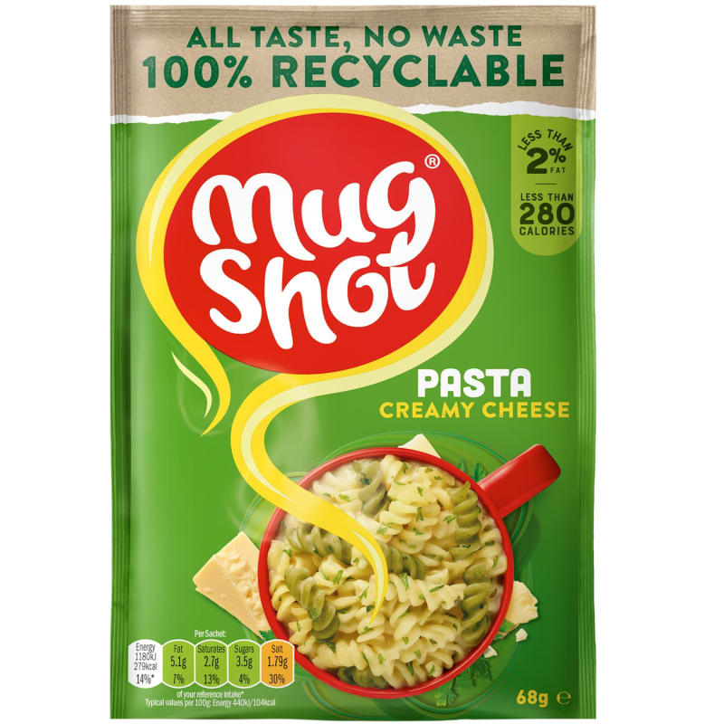 Mug Shot Pasta 68g - Creamy Cheese | Pasta, Rice & Noodles | B&M