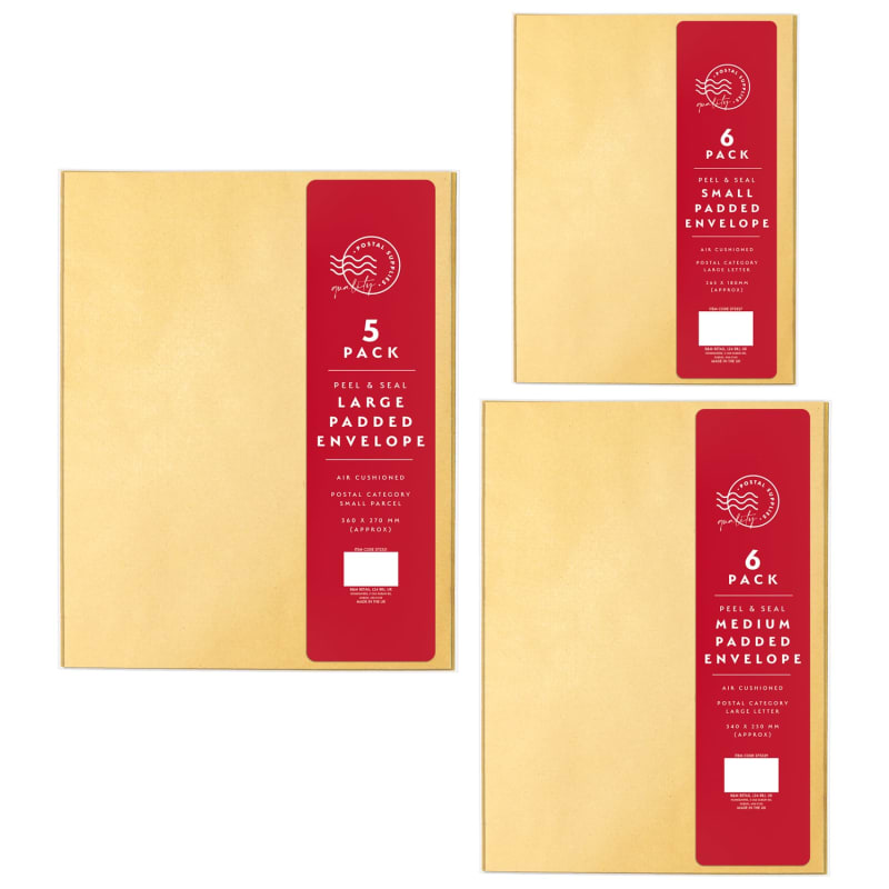 Medium Padded Envelopes 6pk | Postage & Mailing - B&M