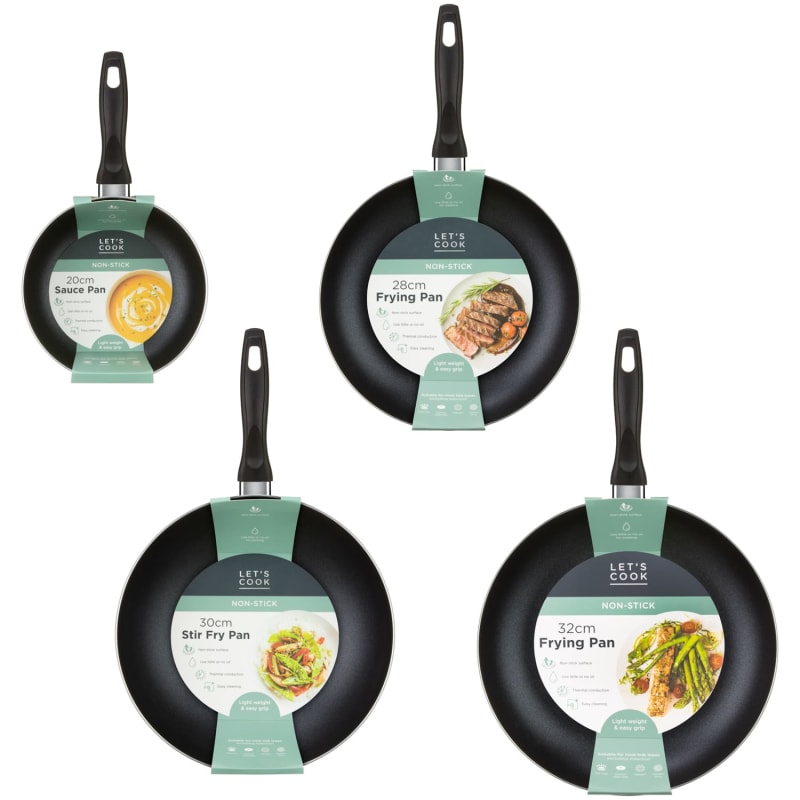 Let's Cook Non-Stick Frying Pan 32cm | Cookware - B&M Stores