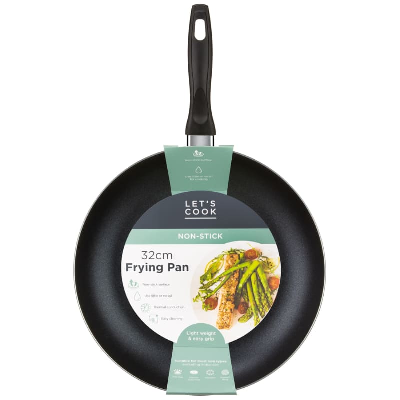 Let's Cook Non-Stick Frying Pan 32cm | Cookware - B&M Stores