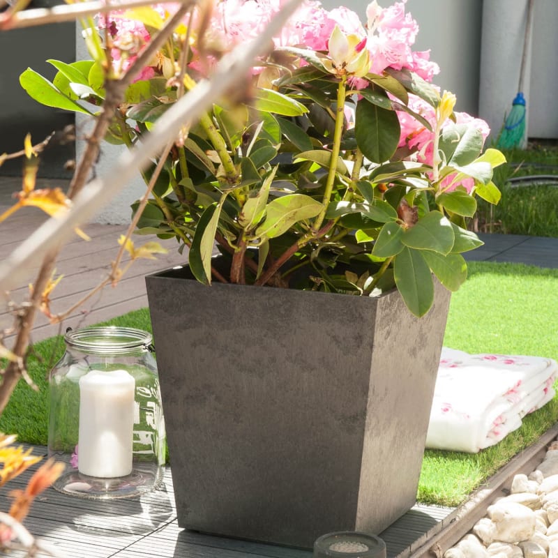 Sonata Planter 33cm - Pewter | Garden Centre | Planters - B&M