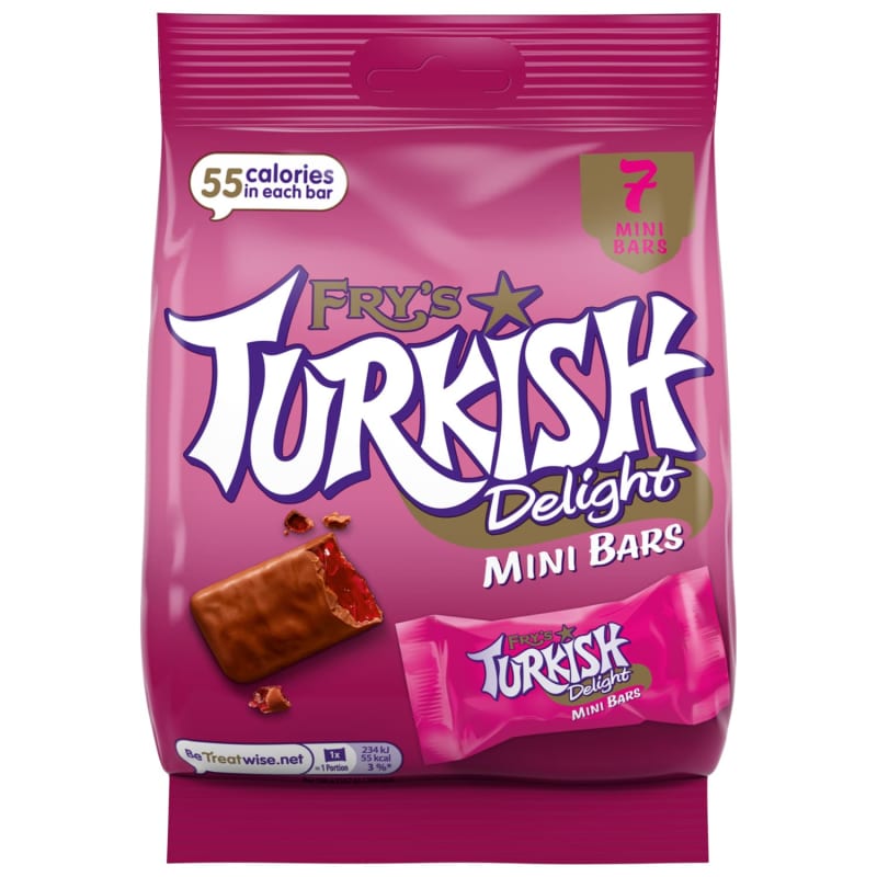 Fry's Turkish Delight Mini Bars 7pk | Chocolate Pouches | B&M Stores