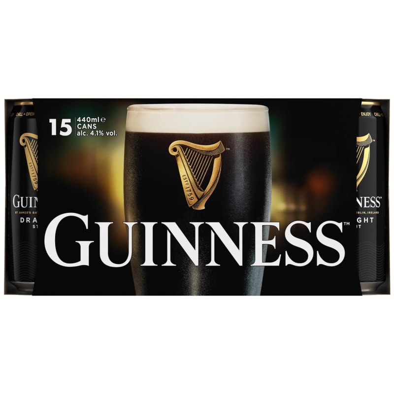 Guinness Draught 15 x 440ml | Beer | - B&M Stores