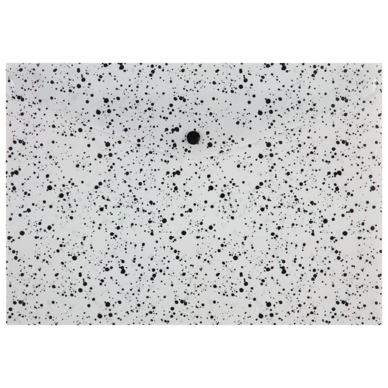 A4 Popper Wallets 4pk - Black & White | Stationery - B&M