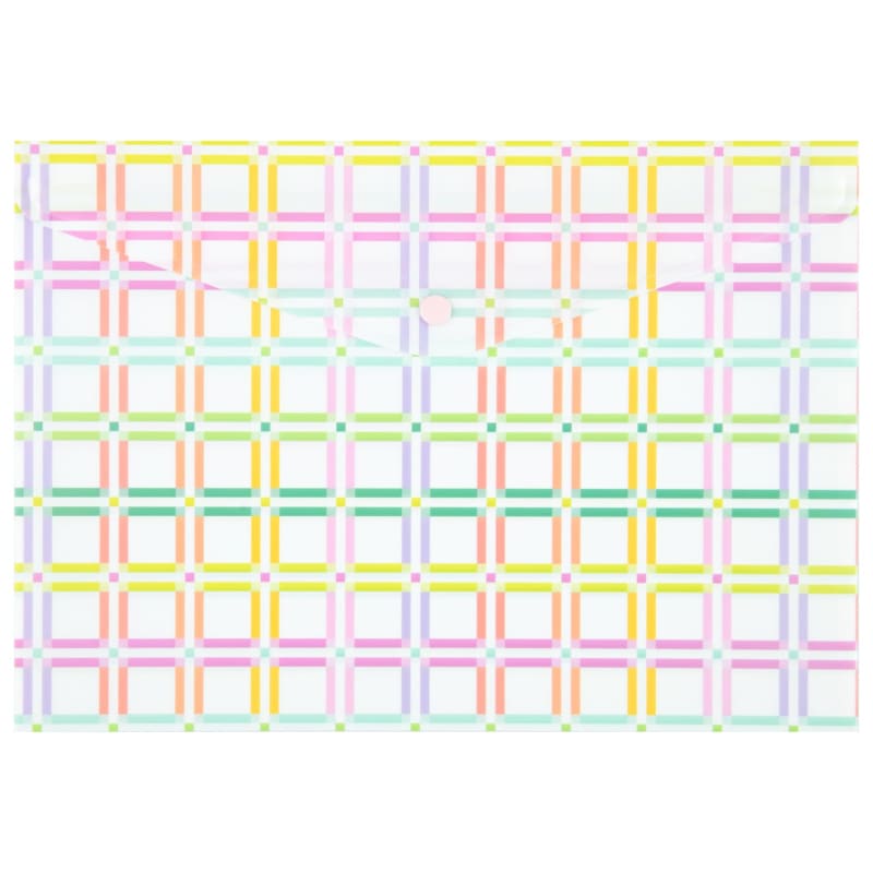 A4 Popper Wallets 4pk - Rainbow | Stationery - B&M