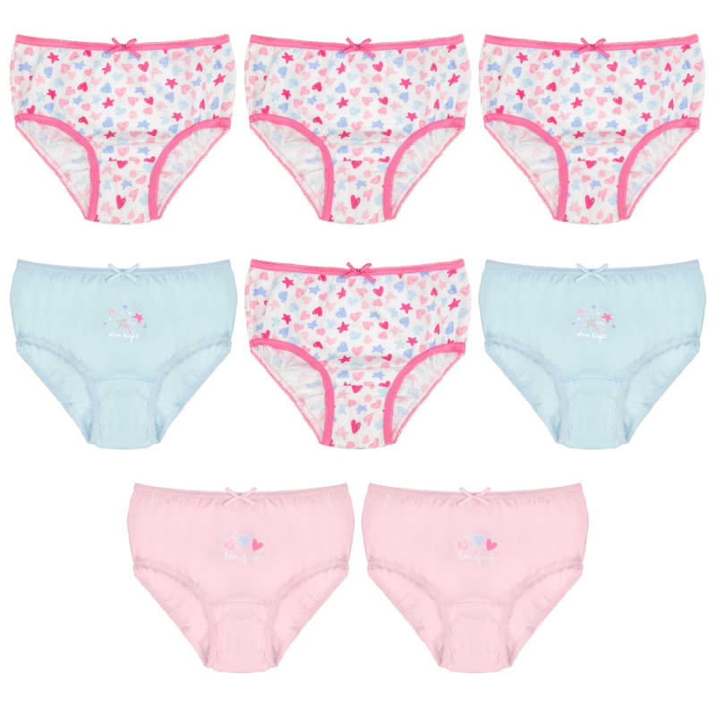 Girls Briefs 8pk - Unicorns & Rainbows | Kids Underwer | B&M
