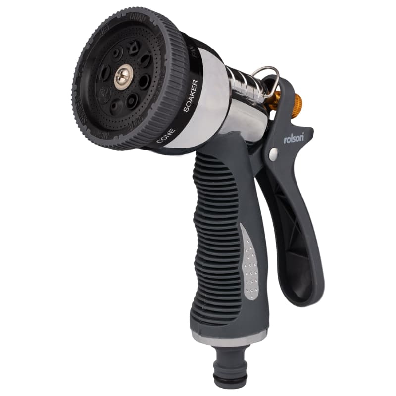 Rolson Premium 8-Function Spray Gun With Connectors | Watering - B&M