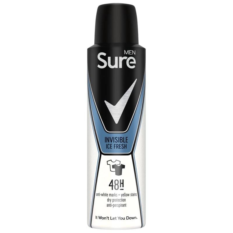 Sure Men 48H Anti-Perspirant 150ml - Invisible Ice Fresh | Health ...