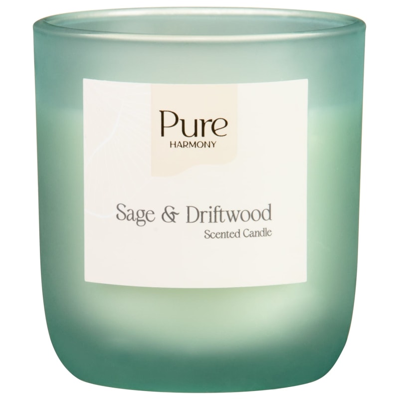 Frosted Candle - Sage & Driftwood | Candles & Diffusers | B&M Stores