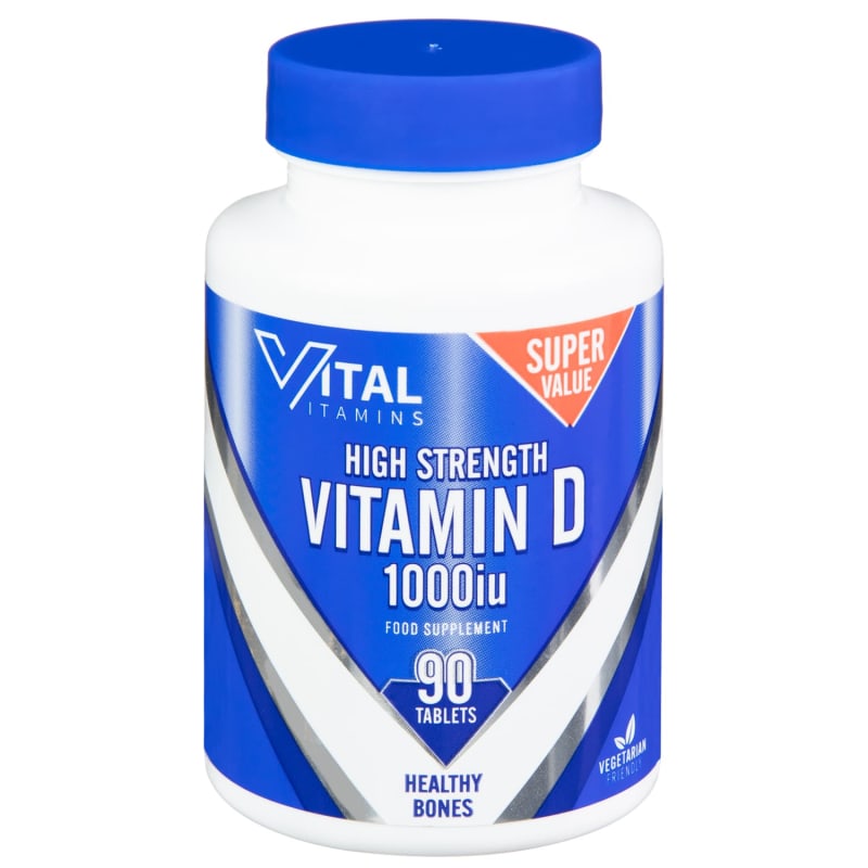 Vital Vitamins Vitamin D 1000iu 90pk l Vitamins - B&M