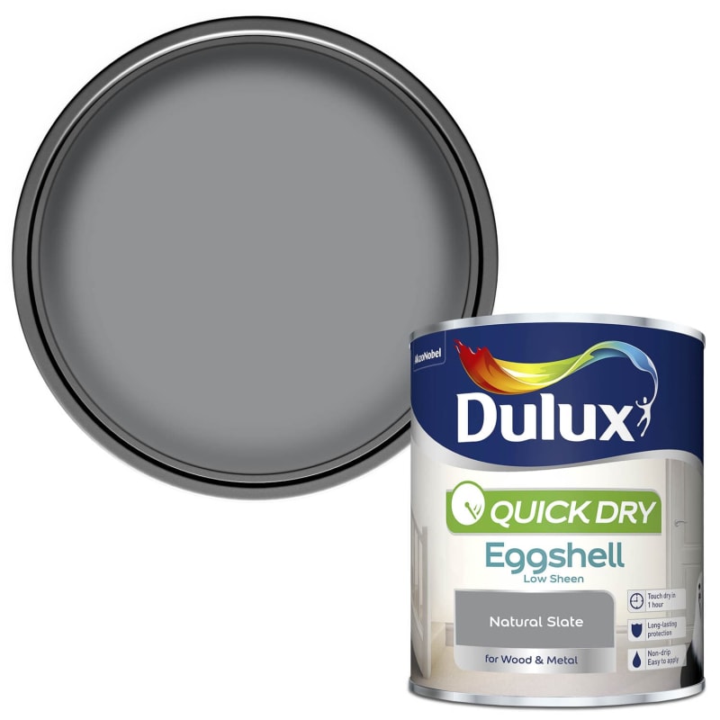 Dulux Quick Dry Eggshell Paint - Natural Slate 750ml | Paint - B&M Stores