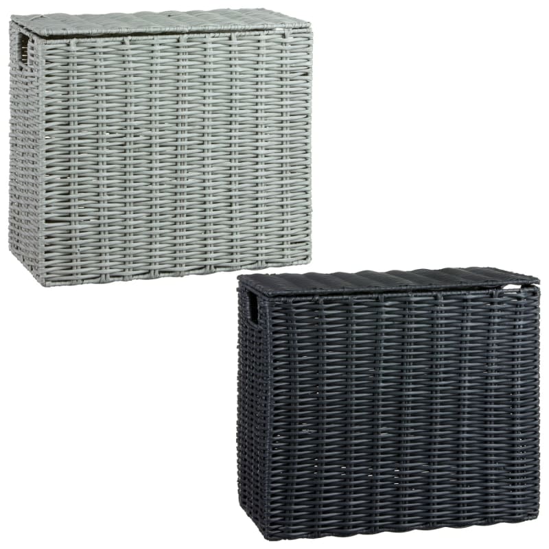 Bathroom Woven Storage Basket - Dark Grey | B&M Stores