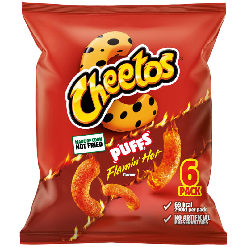 Cheetos 6pk - Flamin' Hot | Crisps - B&M