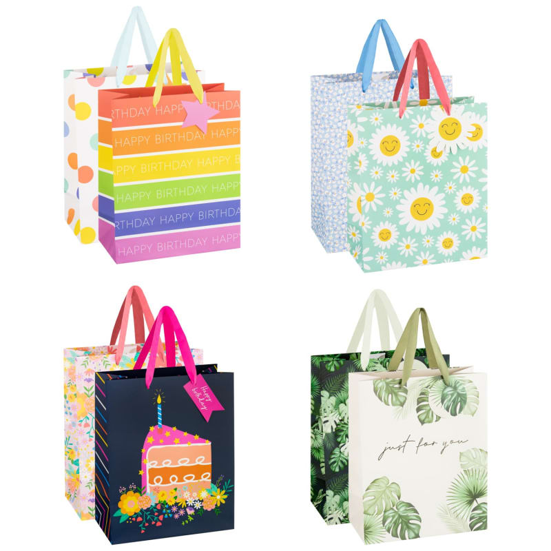 Large Gift Bags 2pk - Flowers | Gift Bags - B&M Stores