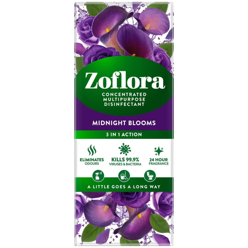 Zoflora Concentrated Disinfectant - Midnight Blooms 500ml | B&M