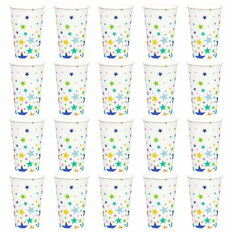 Party Paper Cups 20pk - Stars | Partyware - B&M Stores