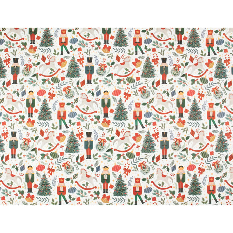 Traditional Wrapping Paper 8m - Nutcracker | Christmas | B&M