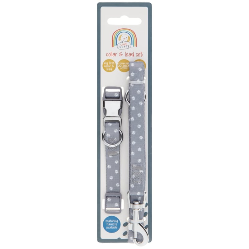 Puppy Collar & Lead Set - Grey | Dog Collars & Leads | B&M Stores