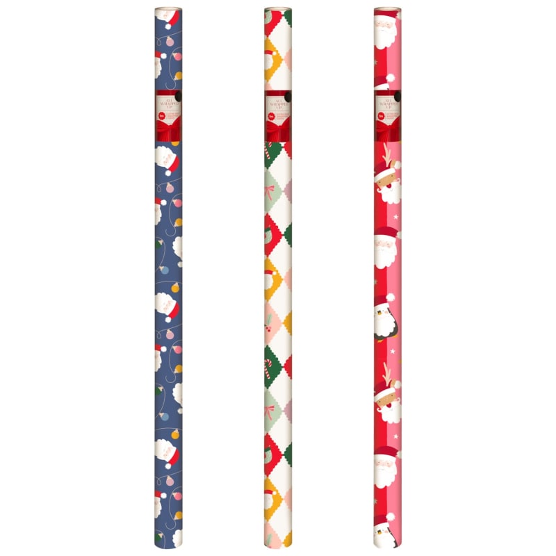Extra Wide Wrapping Paper 5m - Blue | Christmas | B&M