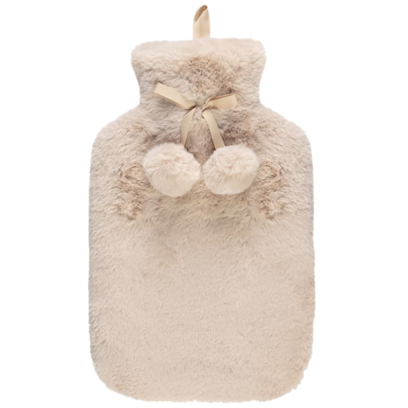 Fur Hot Water Bottle - Natural | Christmas Gifts | B&M