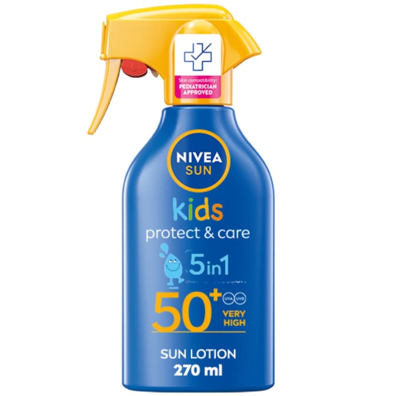 Nivea Kids Protect & Care Sun Lotion Spf 50+ 270ml | Sun Cream - B&M