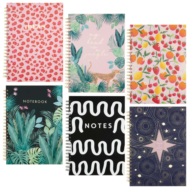 A4 Hardback Notebook - Stars | Notebooks - B&M Stores
