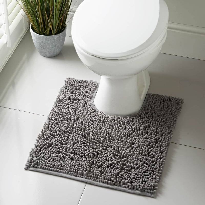 Signature Noodle Pedestal Mat - Grey | Pedestal Mats - B&M Stores