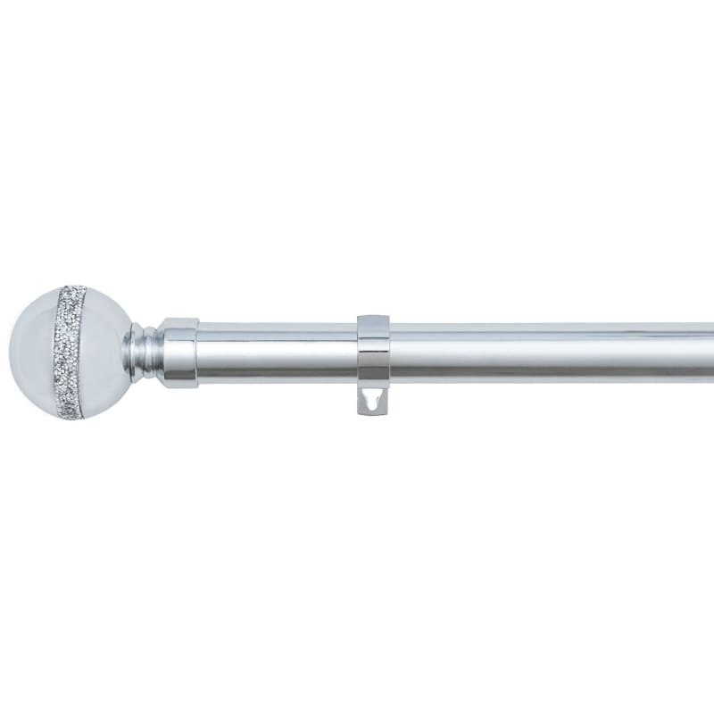 Shiny Diamante Curtain Pole 120 x 220cm | Curtain Poles - B&M Stores